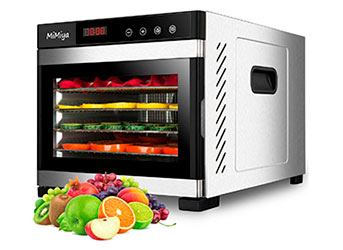 Pantalla LED y Temporizador Deshidratadora de Frutas y Verduras con 6 ...